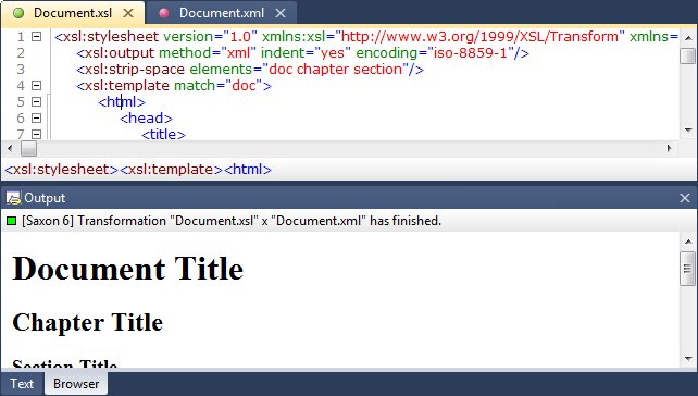XSLT Editor | XMLBlueprint