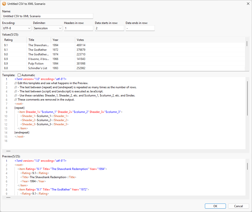 CSV To XML XMLBlueprint